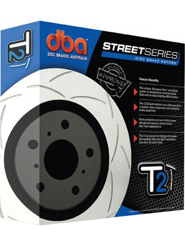 DBA | T2 Street Series Slotted Front Rotors PAIR | MK5/MK6/MK7/MK7.5 G – Carbon Autohaus