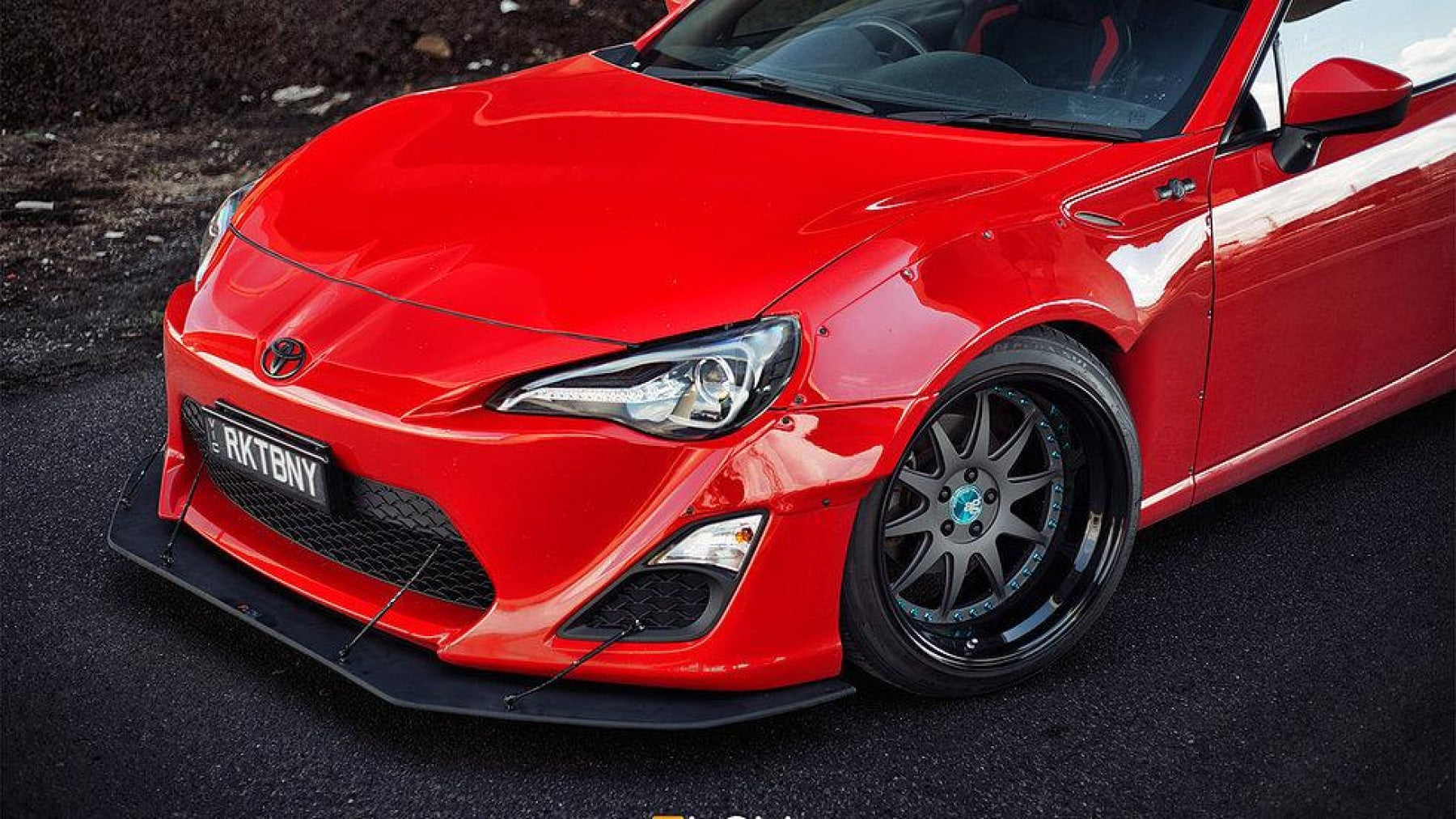Buy Toyota 86 (Rocket Bunny) Front Lip Splitter & Support Rods Online ...