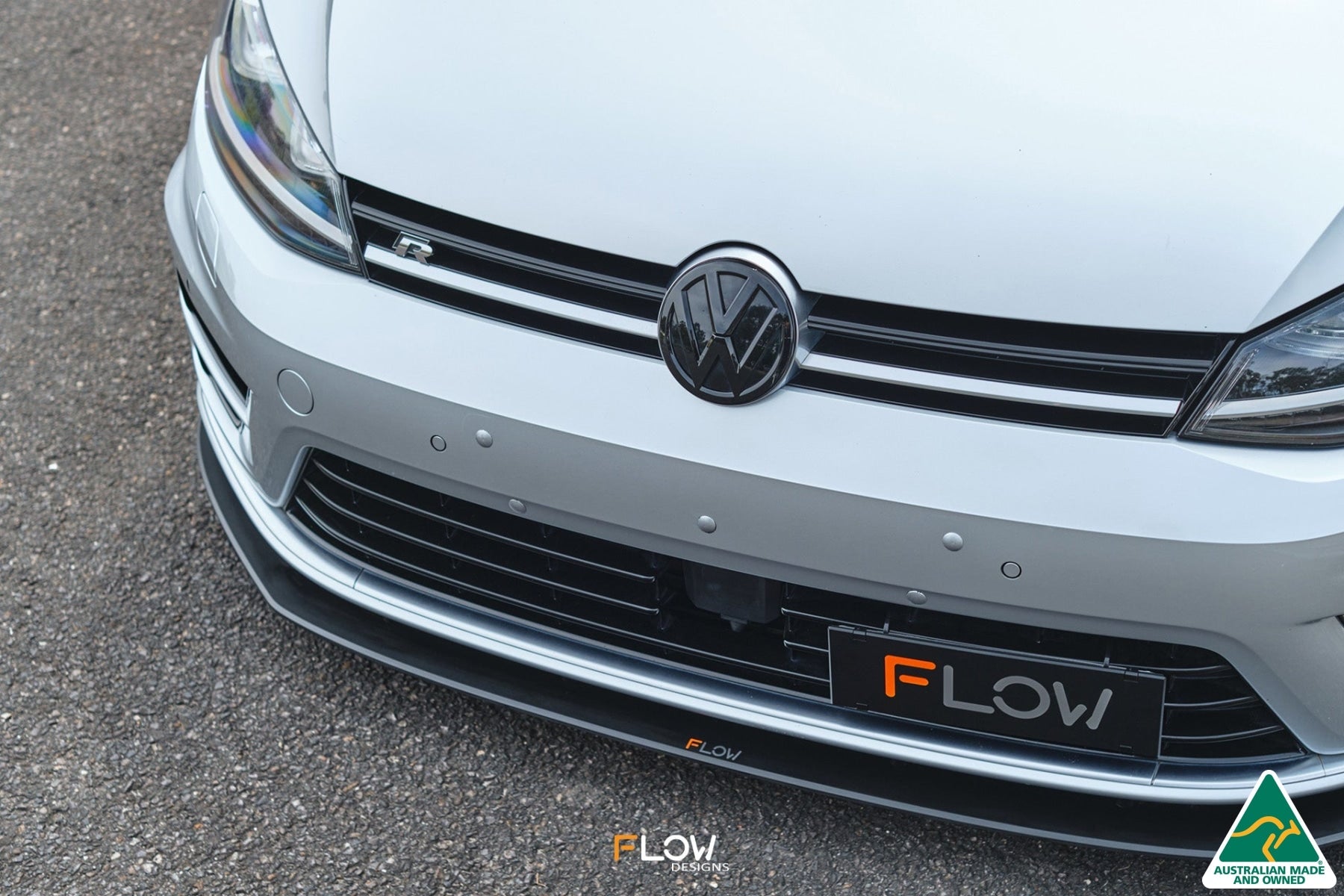 Buy VW MK7 Golf R Chassis Mounted Front Lip Splitter V3 Online | Flow ...