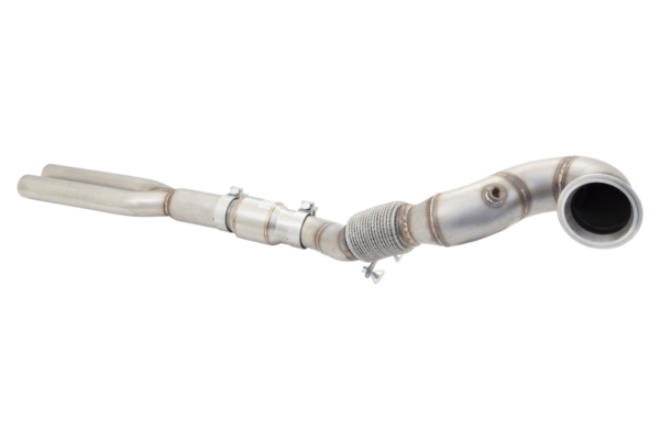 X-FORCE | Stainless Steel 4″ Catted Downpipe | RS3 PFL – Carbon Autohaus