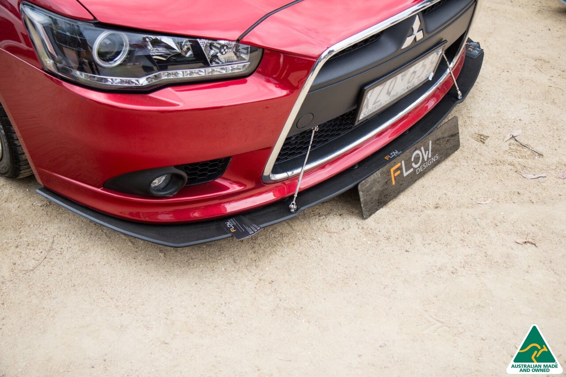 Buy Mitsubishi Lancer CJ Front Splitter with Rods | Flow Designs ...